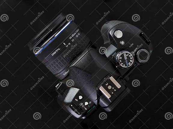 DSLR top view stock photo. Image of dslr, reflection, aperture - 6886600