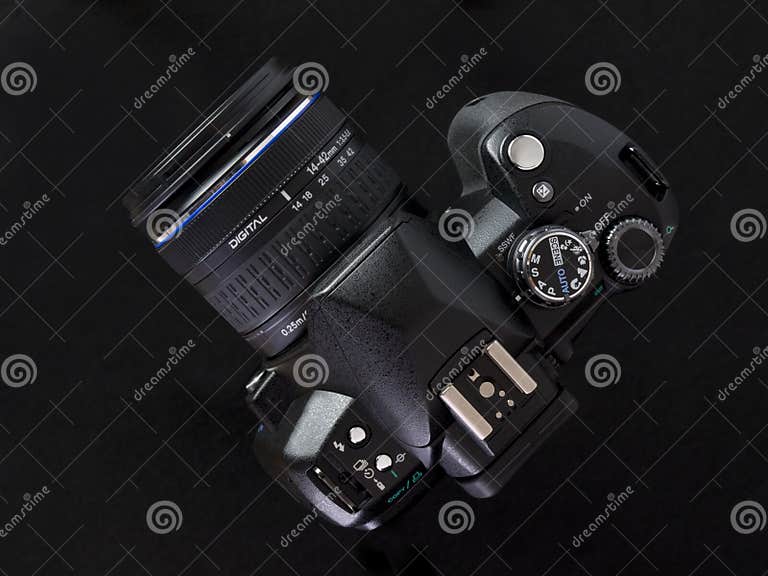 DSLR top view stock photo. Image of dslr, reflection, aperture - 6886600