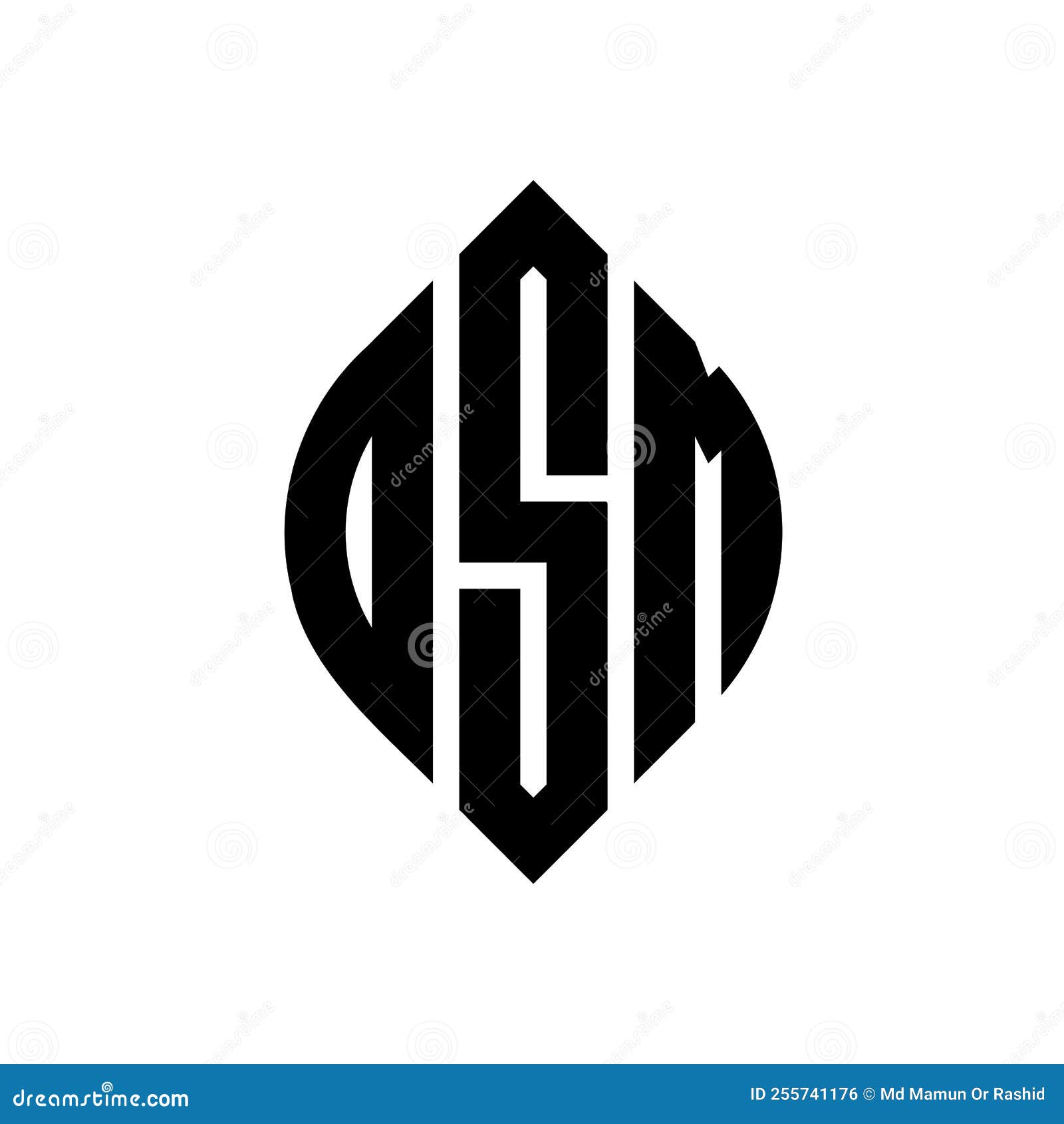 DSM Circle Letter Logo Design with Circle and Ellipse Shape. DSM ...
