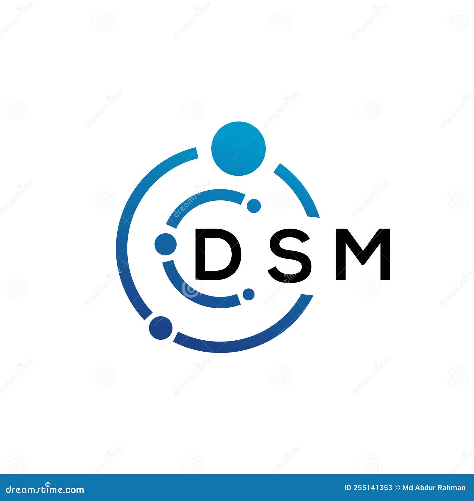 DSM Letter Logo Design on White Background. DSM Creative Initials ...