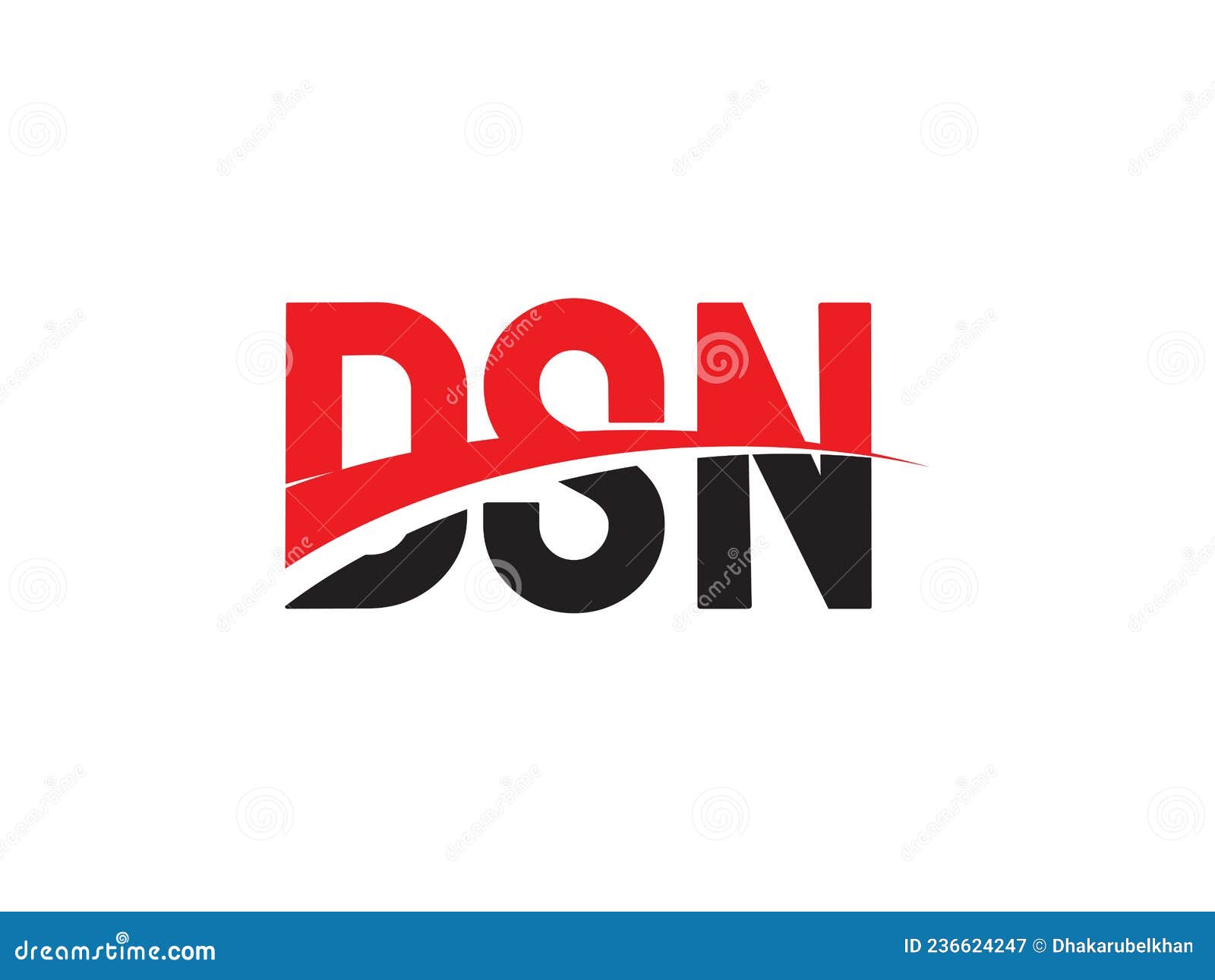 DSN Letter Initial Logo Design Vector Illustration Stock Vector ...