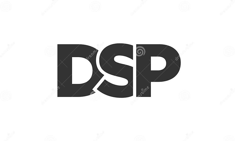 DSP Logo Design Template with Strong and Modern Bold Text. Initial ...
