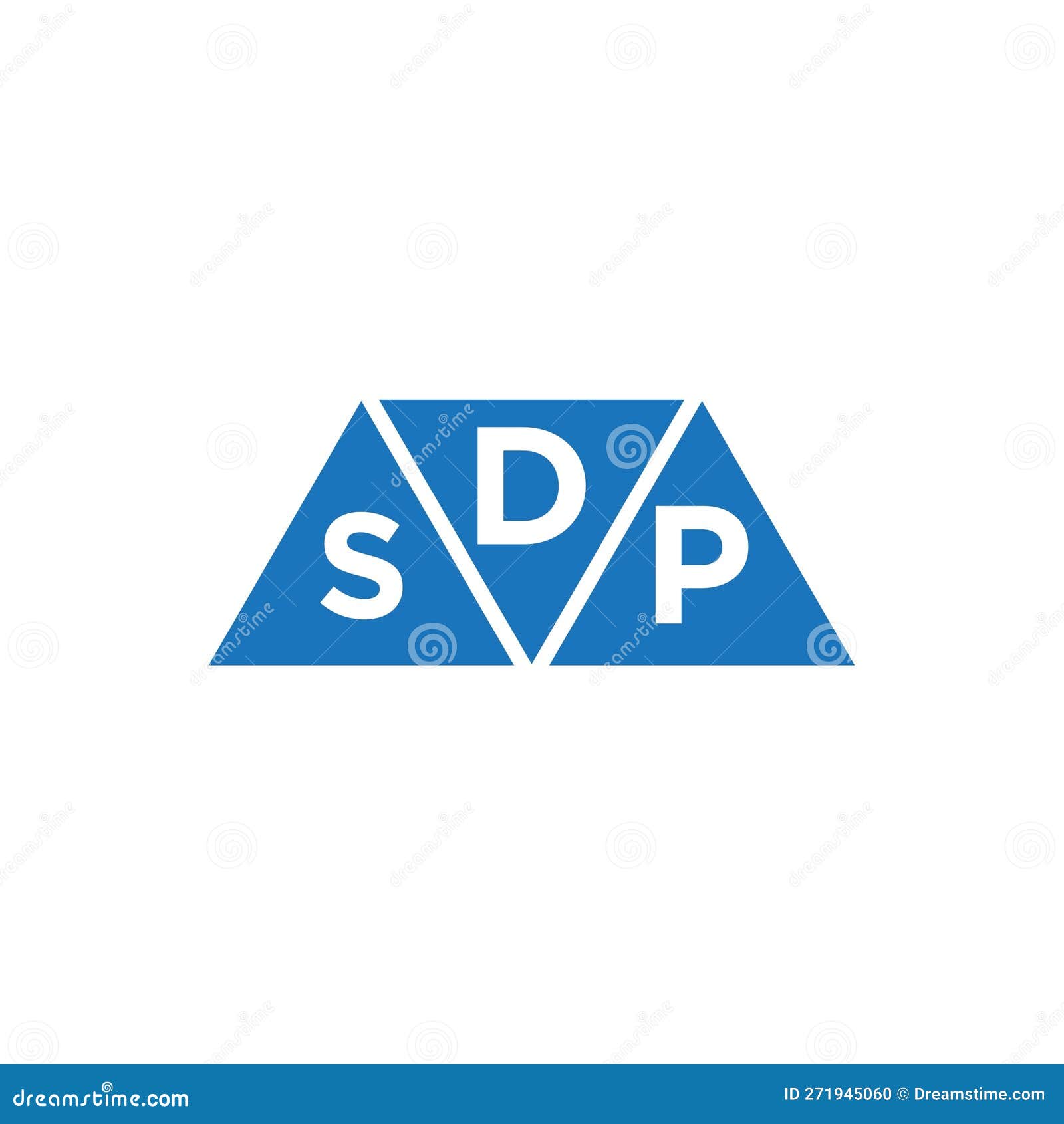 DSP 3 Triangle Shape Logo Design on White Background. DSP Creative ...