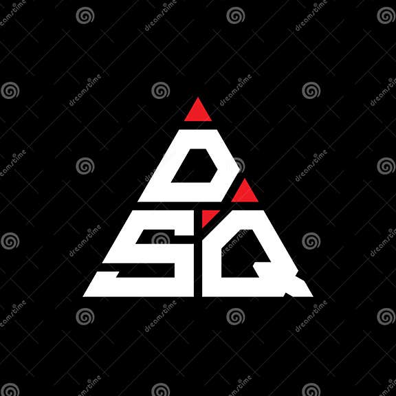 DSQ Triangle Letter Logo Design with Triangle Shape. DSQ Triangle Logo ...