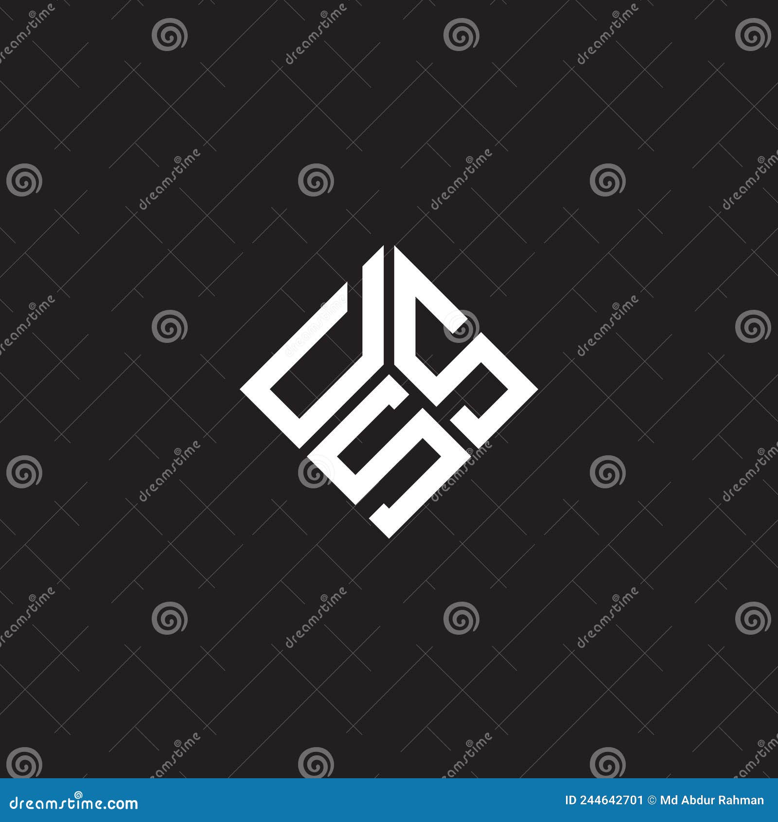 DSS Letter Logo Design On Black Background. DSS Creative Initials ...