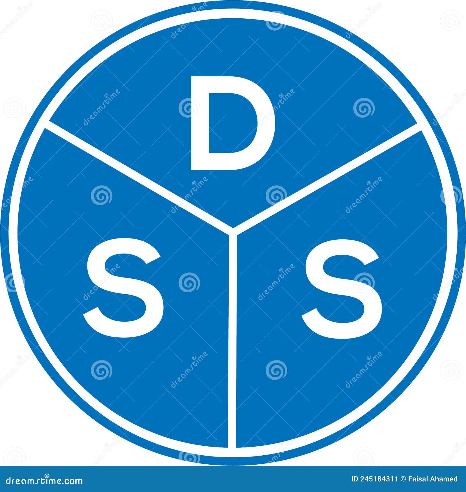 DSS Letter Logo Design on White Background. DSS Creative Circle Letter ...