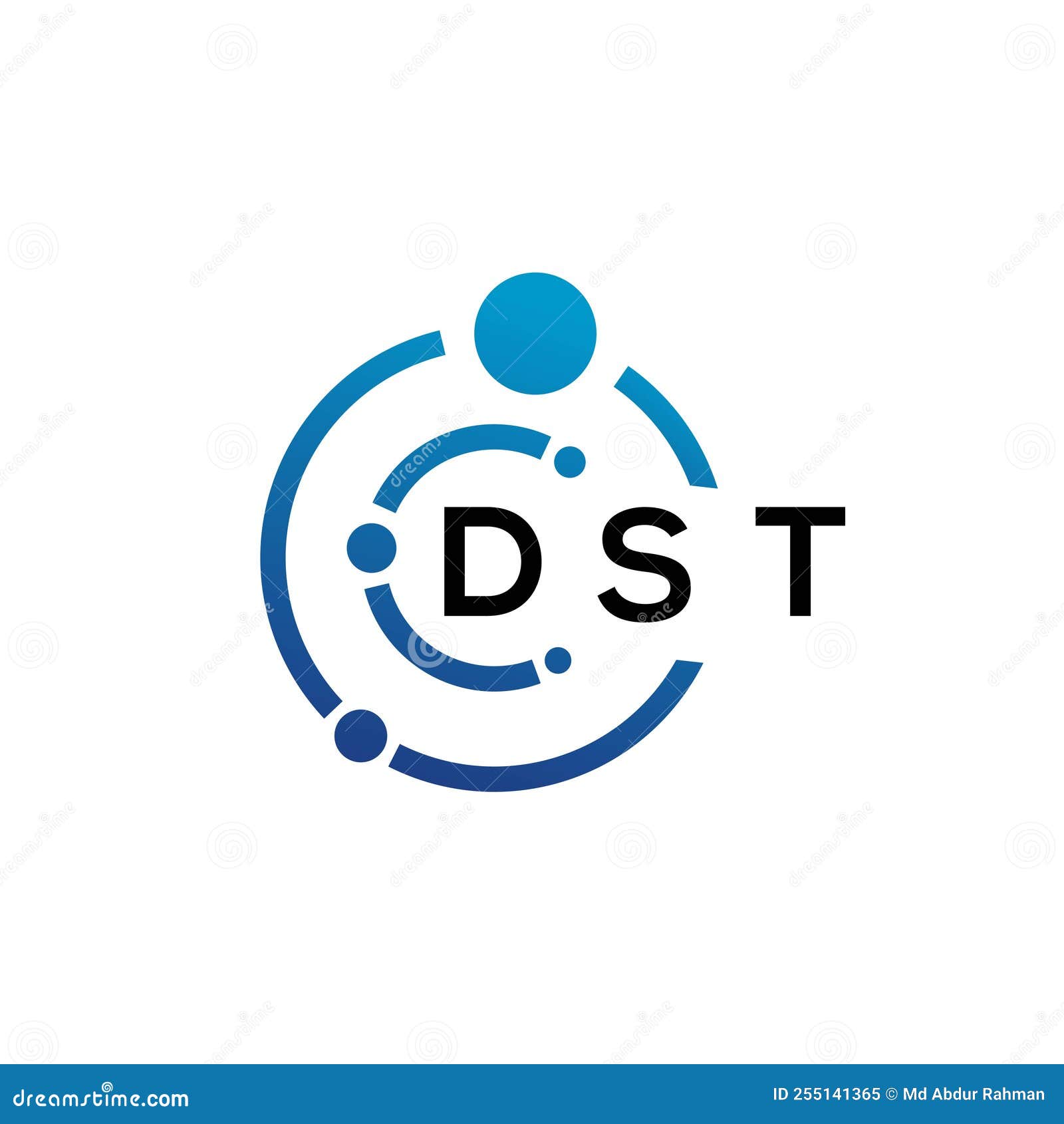 DST Letter Logo Design On White Background. DST Creative Initials ...