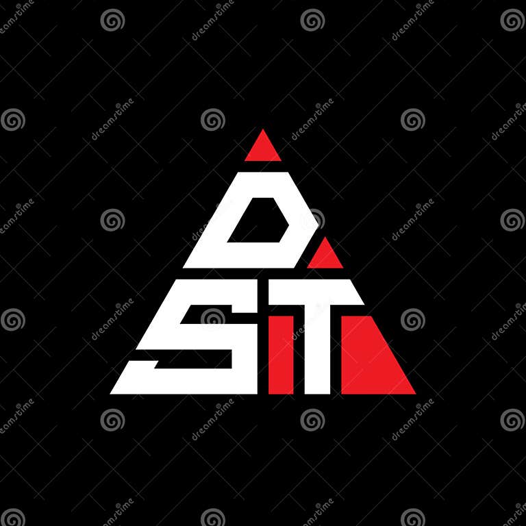 DST Triangle Letter Logo Design with Triangle Shape. DST Triangle Logo ...