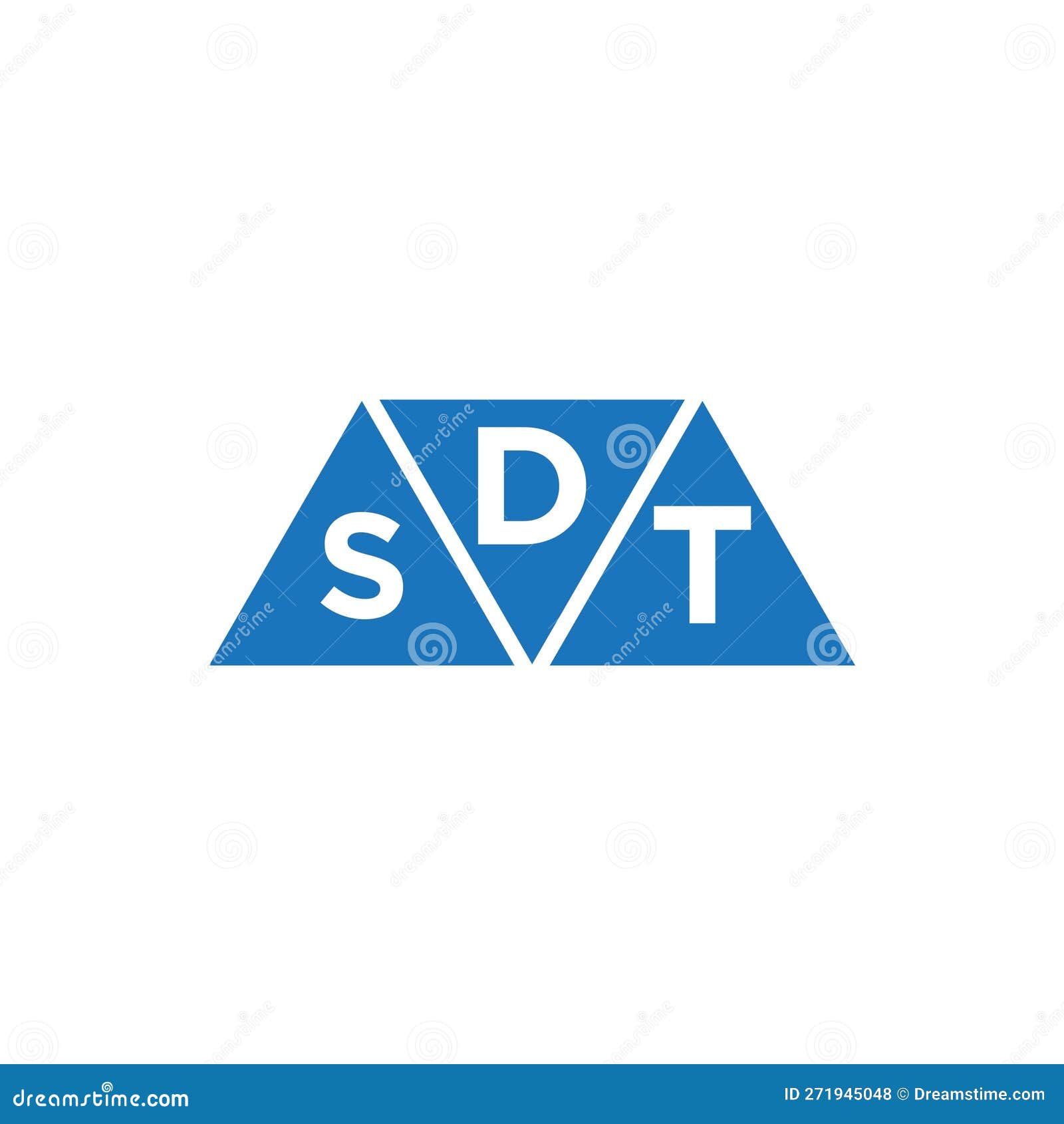 DST 3 Triangle Shape Logo Design On White Background. DST Creative ...