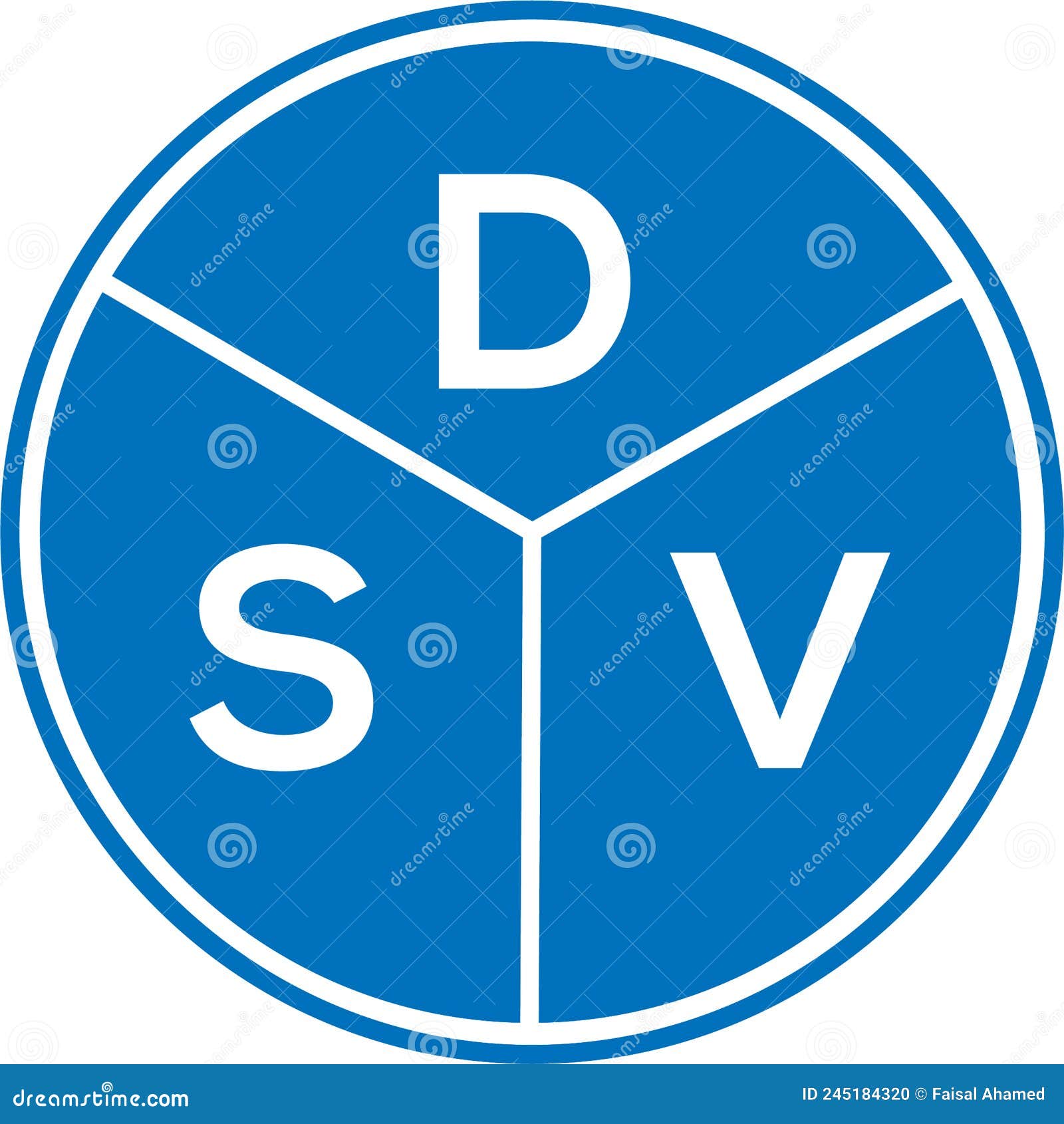DSV Letter Logo Design on White Background. DSV Creative Circle Letter ...