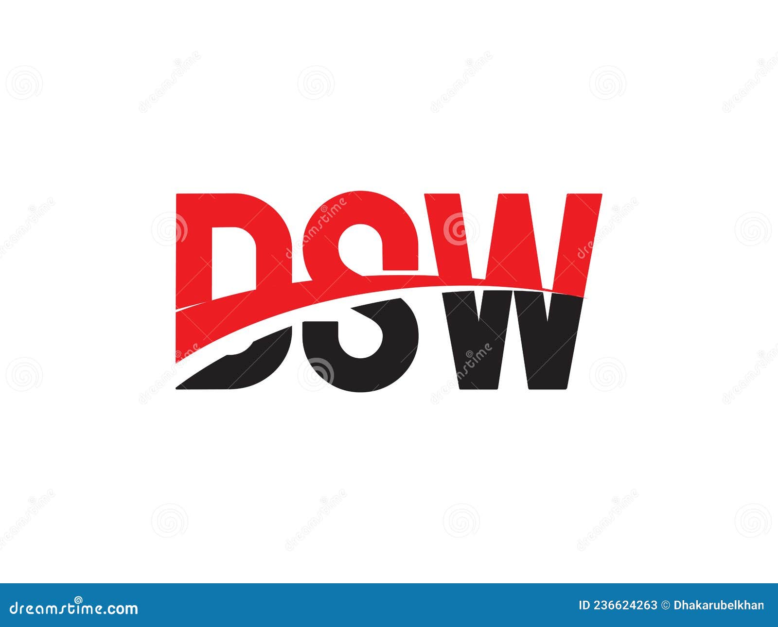DSW Letter Initial Logo Design Vector Illustration Stock Vector ...