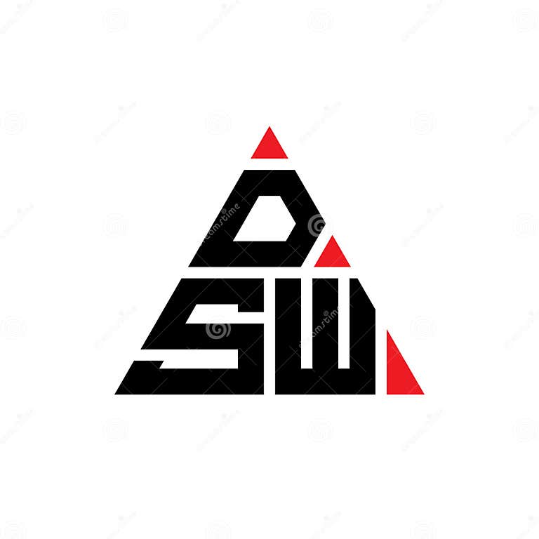 DSW Triangle Letter Logo Design with Triangle Shape. DSW Triangle Logo ...
