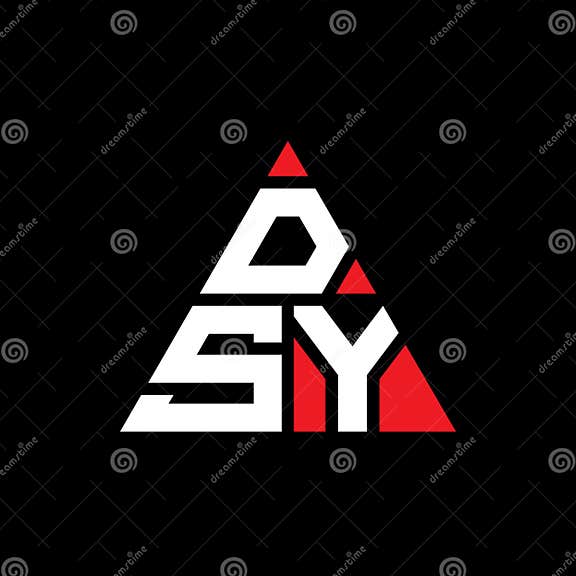 DSY Triangle Letter Logo Design with Triangle Shape. DSY Triangle Logo ...