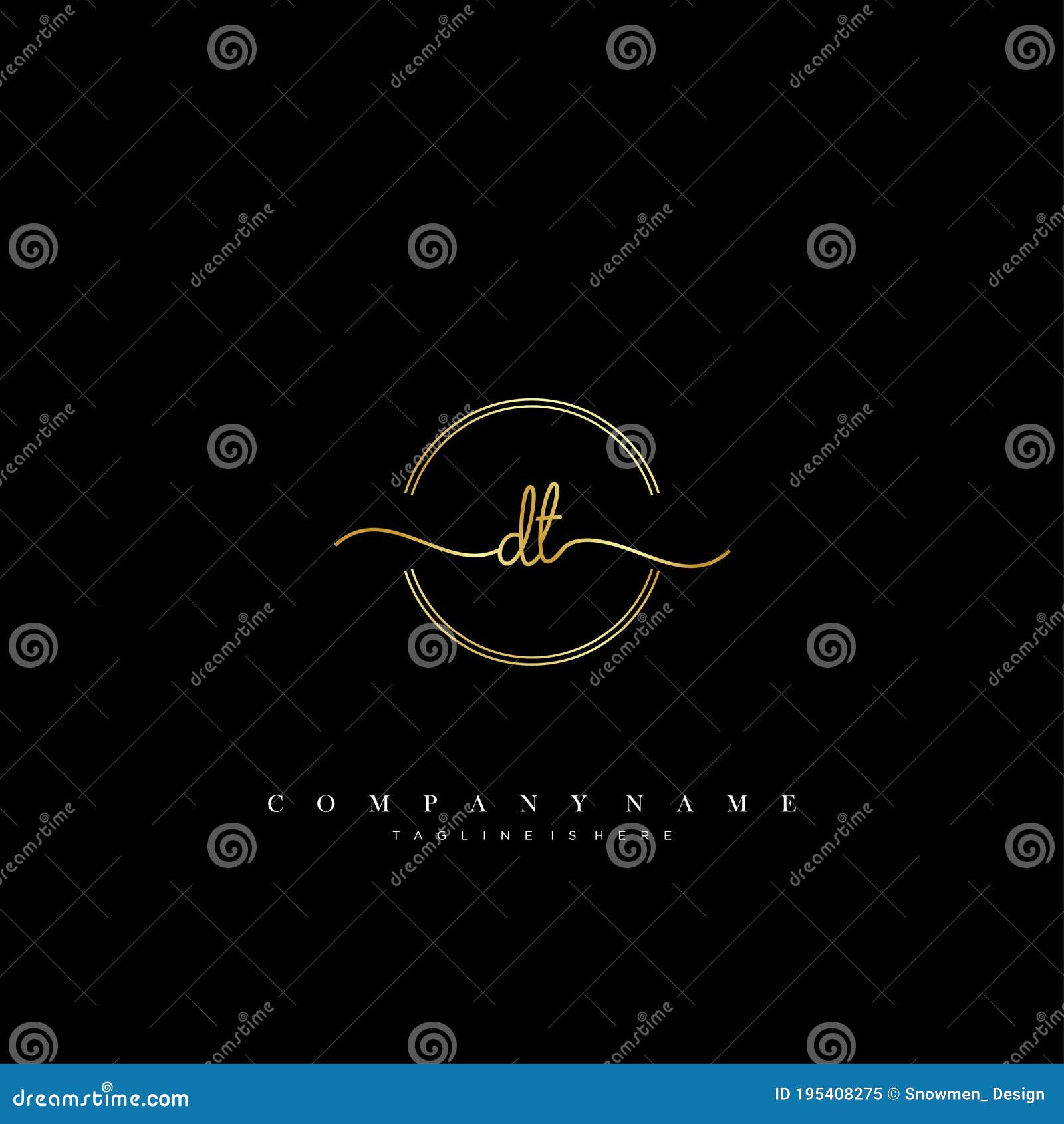 DT Initial Handwriting Minimalist Geometric Logo Template Vector Stock ... DT Initial Handwriting Minimalist Geometric Logo Template Vector Stock ...
