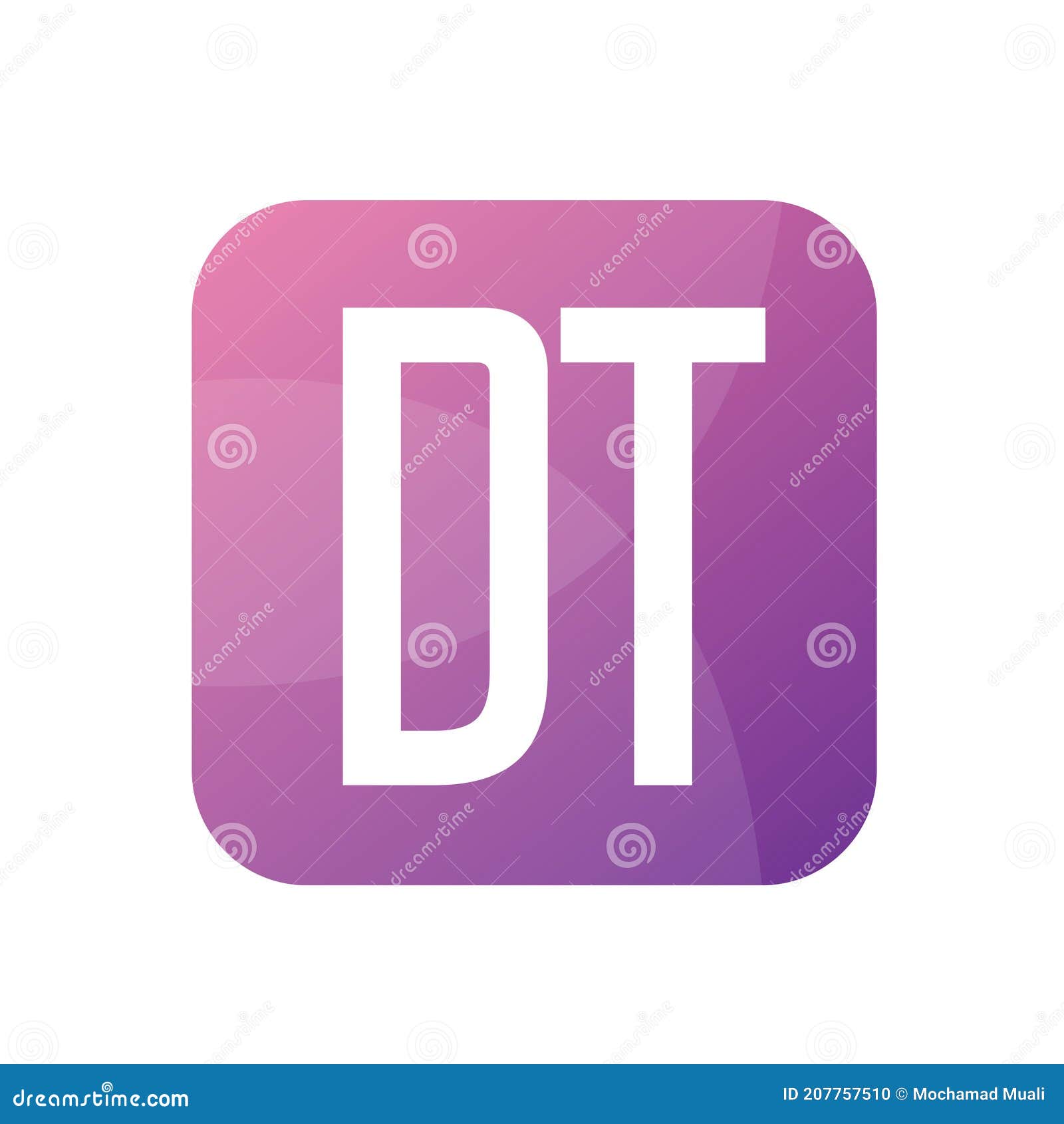 DT Letter Logo Design with Simple Style Stock Vector - Illustration of ...
