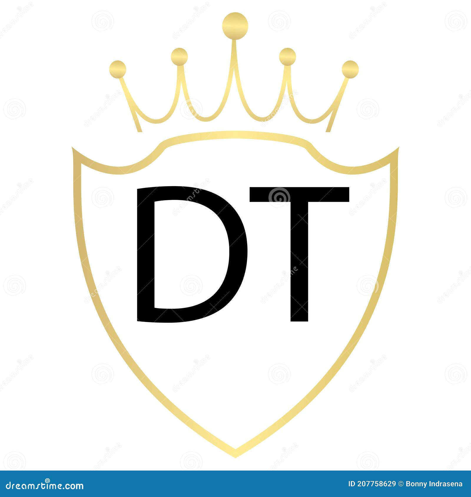 DT Letter Logo Design with Simple Style Stock Vector - Illustration of ...