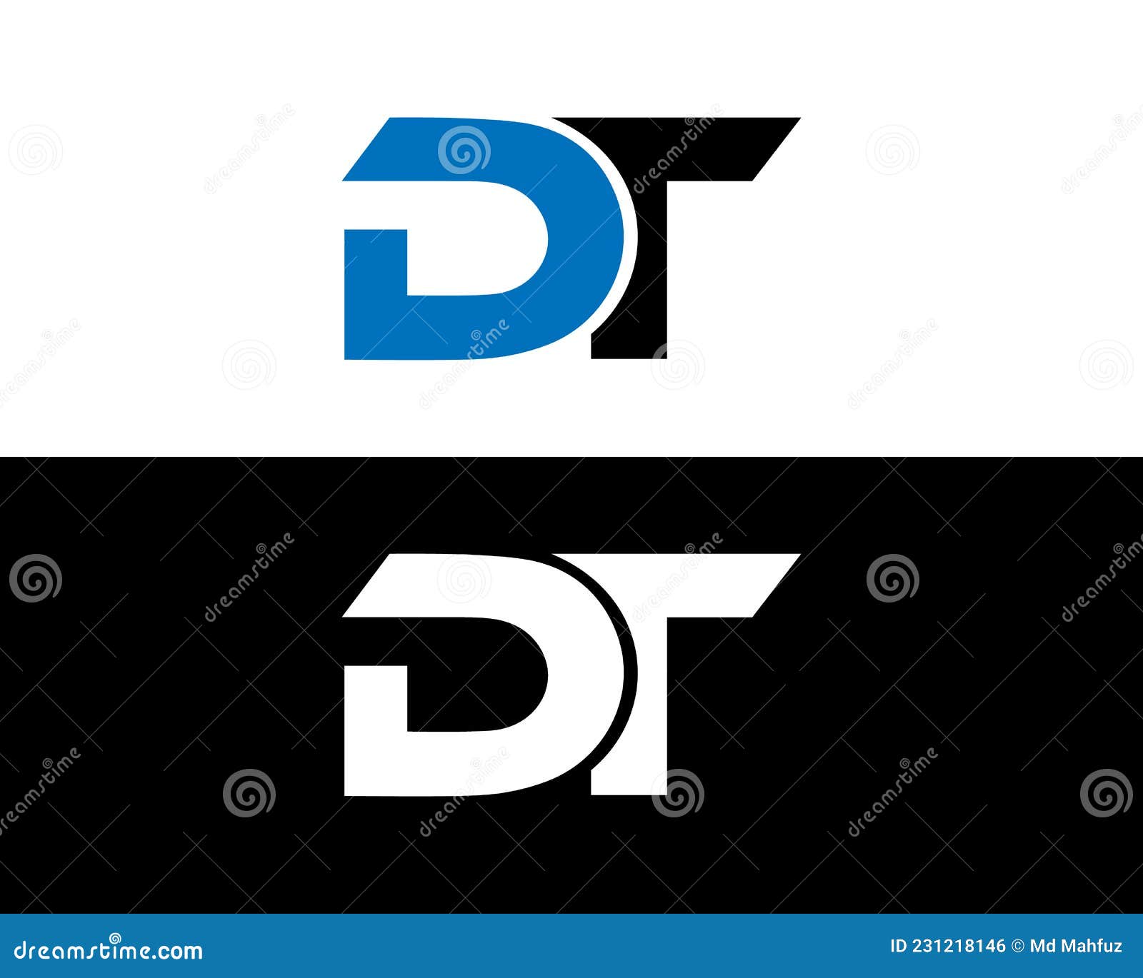 DT Letter Logo and Icon Vector Stock Vector - Illustration of ...