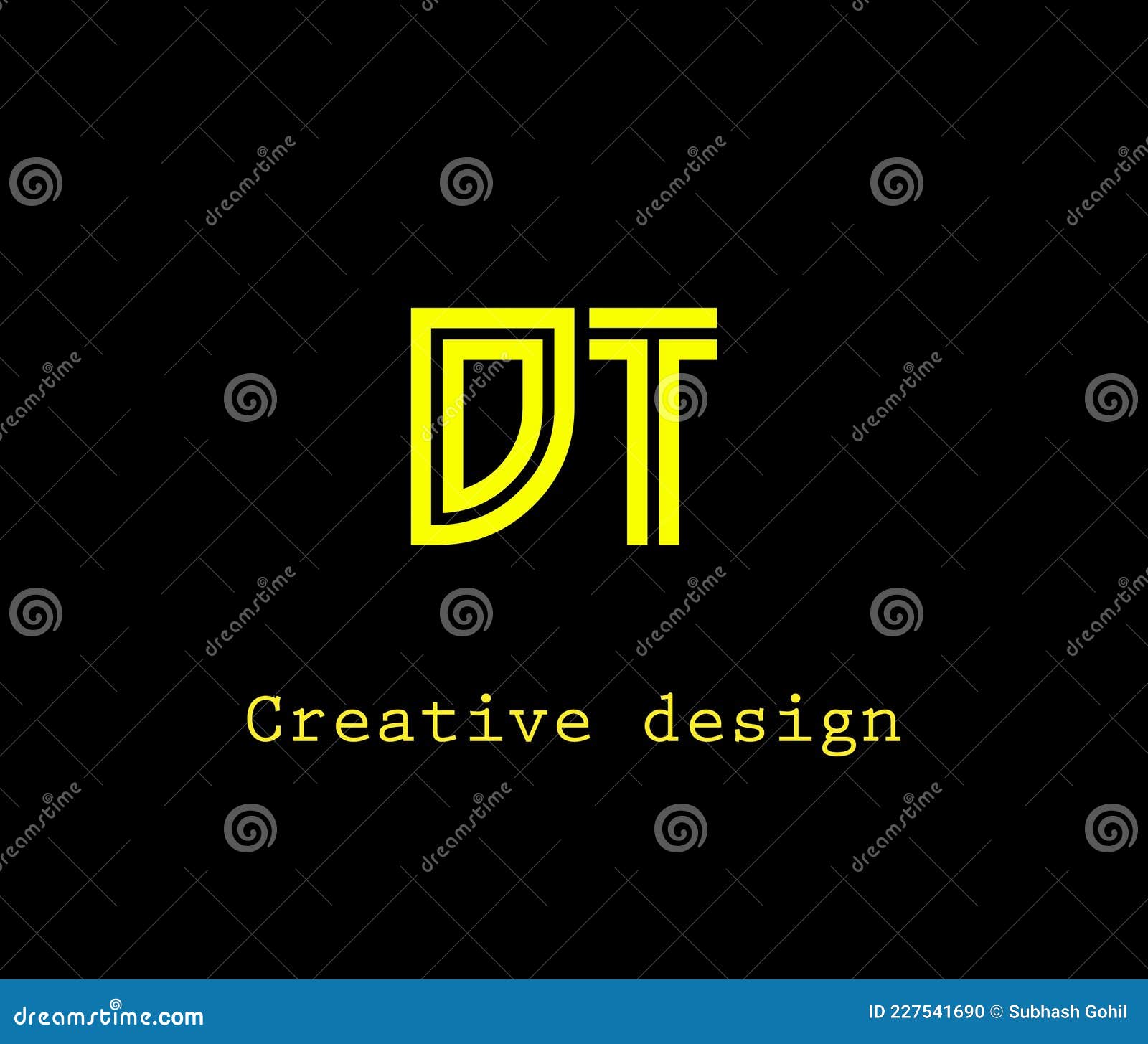 Dt logo design stock illustration. Illustration of sign - 227541690