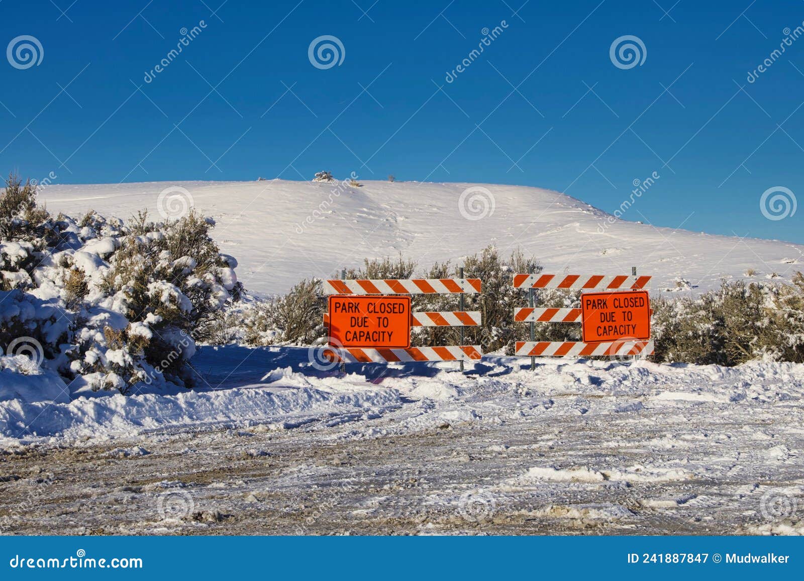 State Park Winter Closure stock image. Image of closure - 241887847