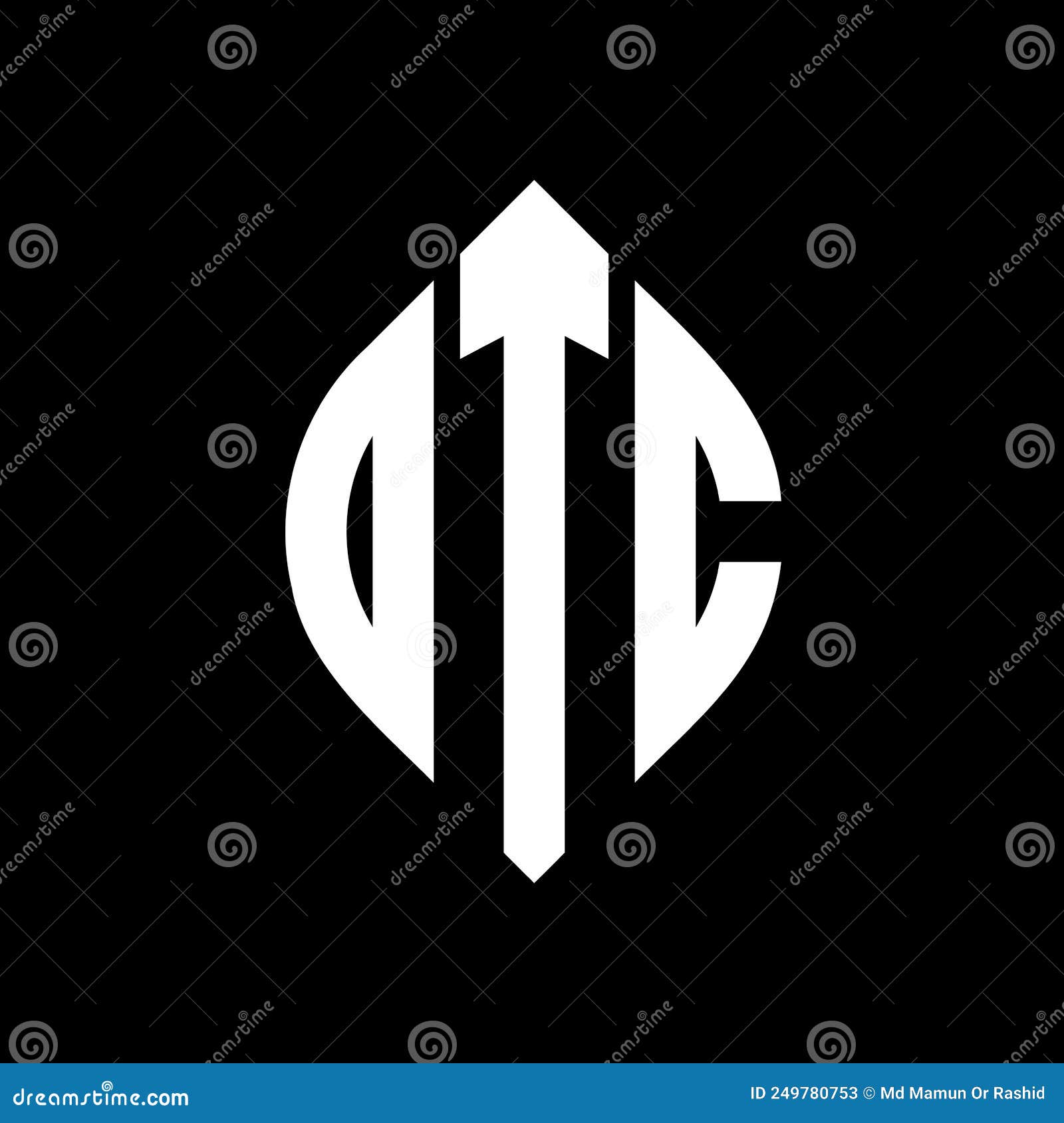DTC Circle Letter Logo Design with Circle and Ellipse Shape. DTC ...