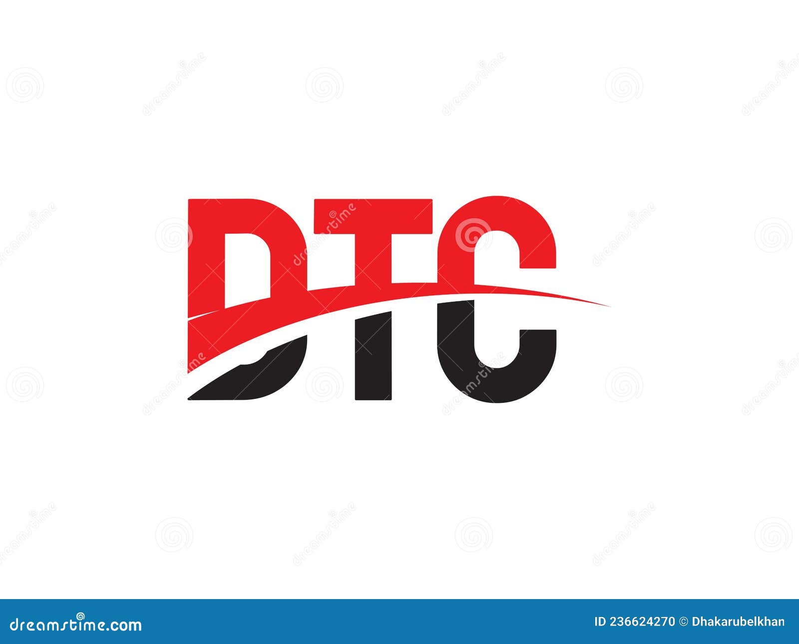 DTC Letter Initial Logo Design Vector Illustration Stock Vector ...