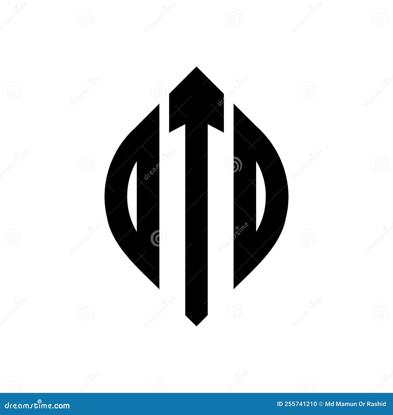 DTD Circle Letter Logo Design with Circle and Ellipse Shape. DTD ...