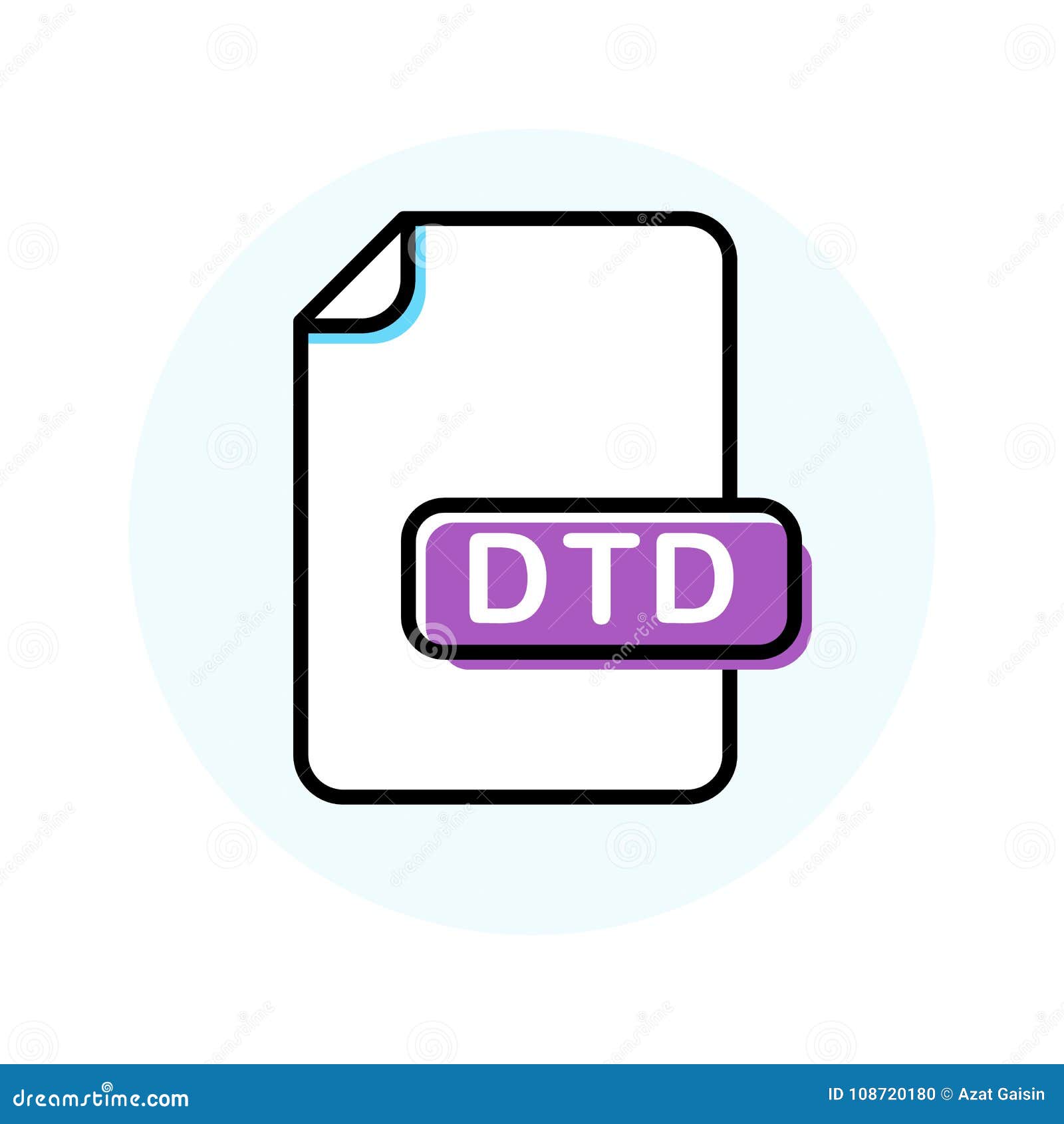 DTD File Format, Extension Color Line Icon Stock Vector - Illustration ... DTD File Format, Extension Color Line Icon Stock Vector - Illustration ...