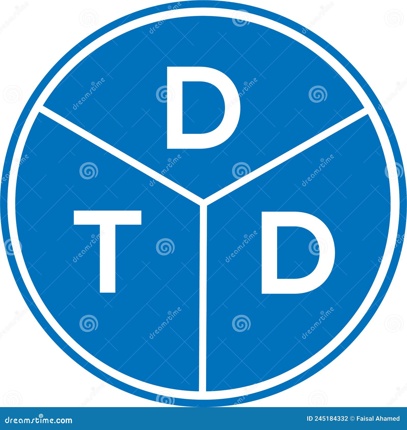 DTD Letter Logo Design on White Background. DTD Creative Circle Letter ...