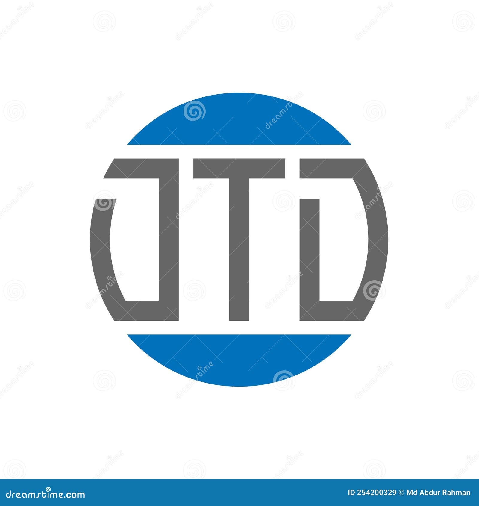 DTD Letter Logo Design on White Background. DTD Creative Initials ...