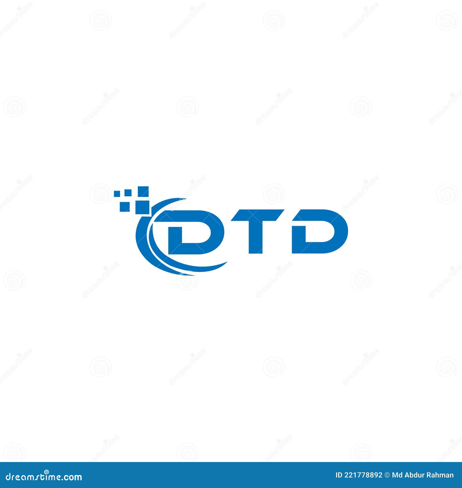 DTD Letter Logo Design on White Background. DTD Creative Initials ...