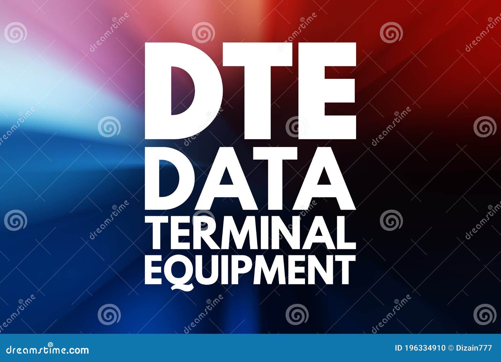 DTE - Data Terminal Equipment Is An End Instrument That Converts User ...