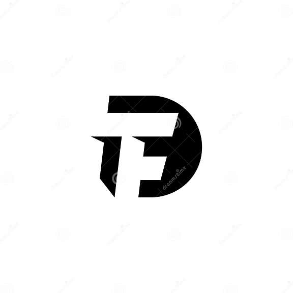 DTF Abstract Initial Monogram Letter Alphabet Logo Design Stock Vector ...
