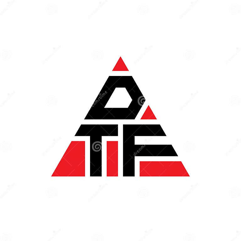 DTF Triangle Letter Logo Design with Triangle Shape. DTF Triangle Logo ...
