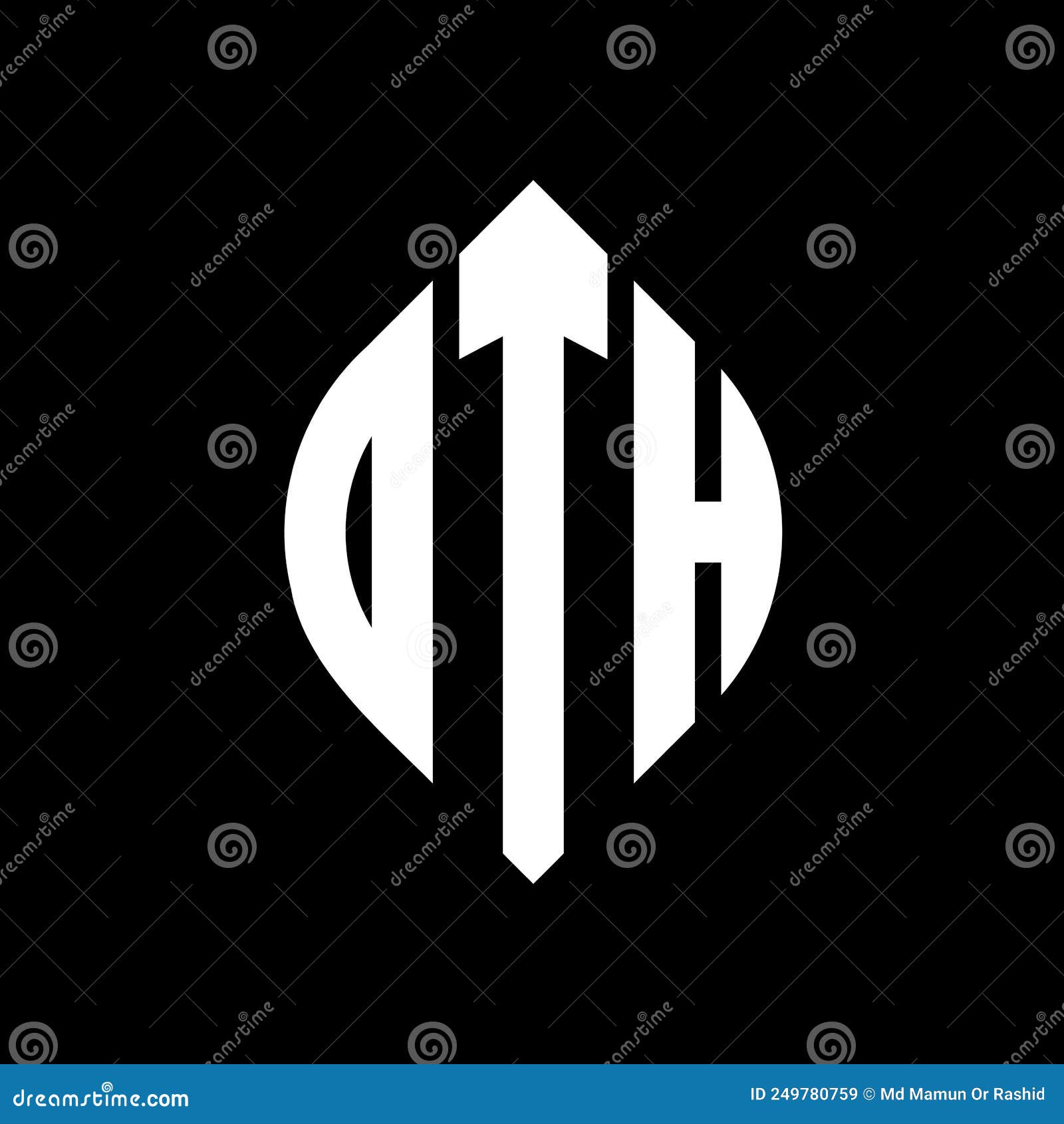 DTH Circle Letter Logo Design with Circle and Ellipse Shape. DTH ...