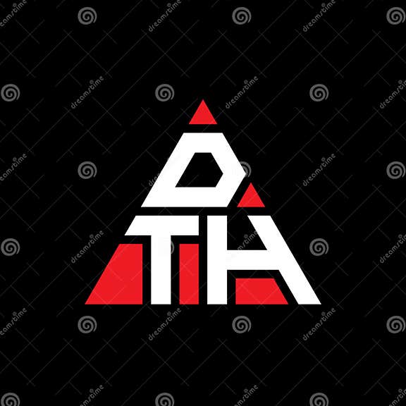 DTH Triangle Letter Logo Design with Triangle Shape. DTH Triangle Logo ...