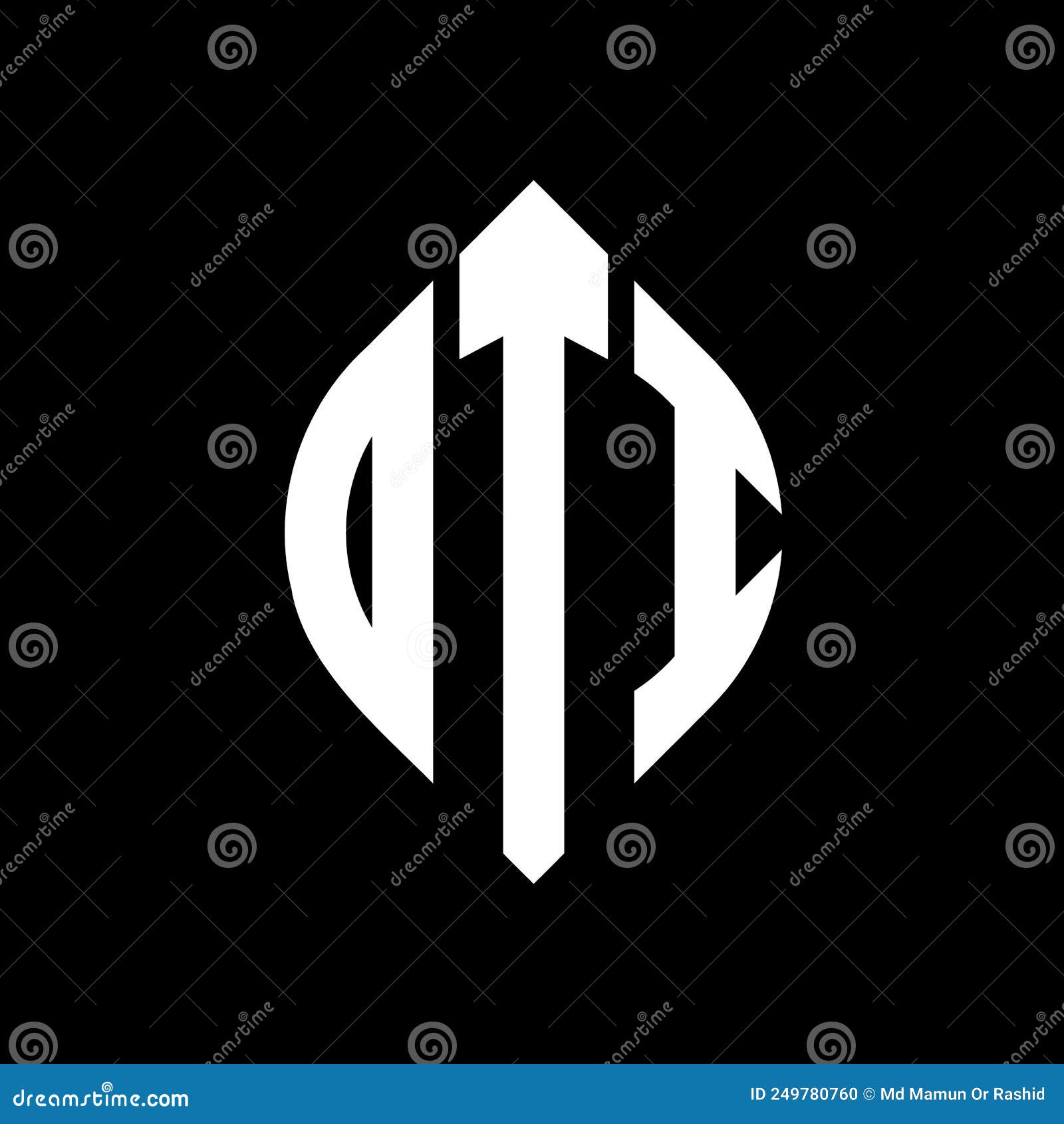 DTI Circle Letter Logo Design with Circle and Ellipse Shape. DTI ...