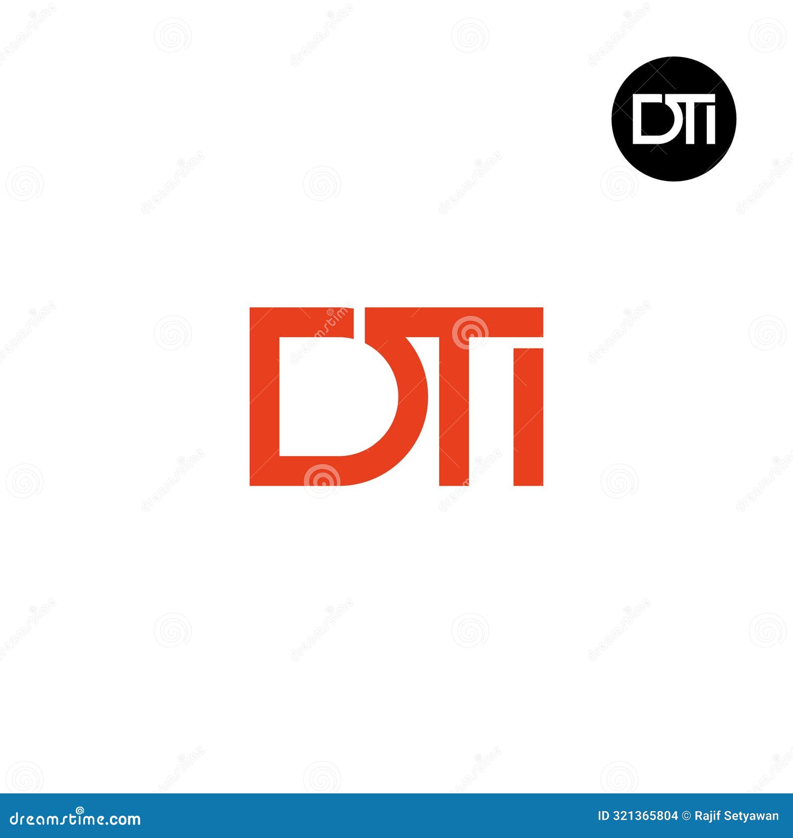 DTI Logo Letter Monogram Design Vector Illustration | CartoonDealer.com ...