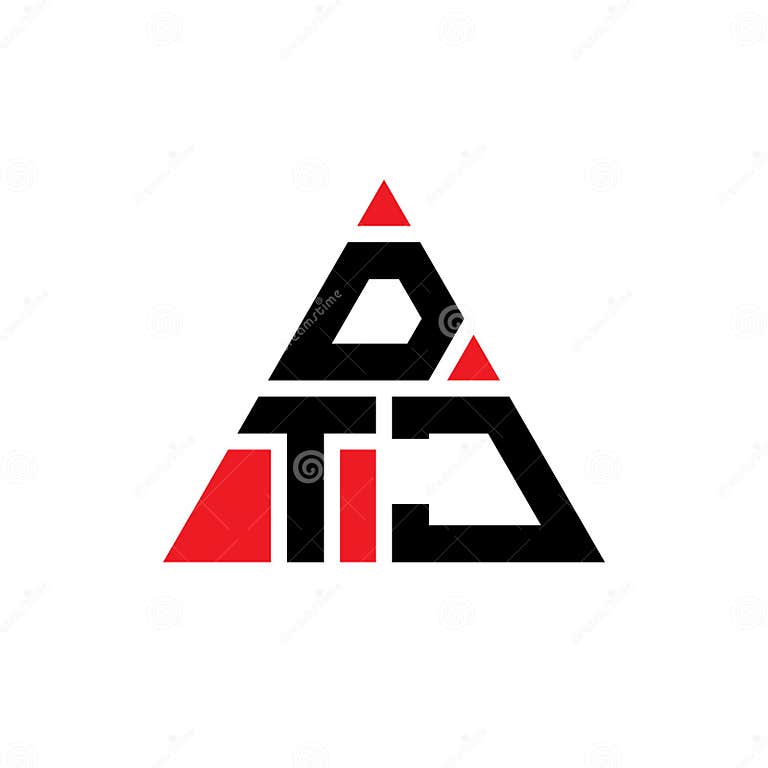 DTJ Triangle Letter Logo Design with Triangle Shape. DTJ Triangle Logo ...