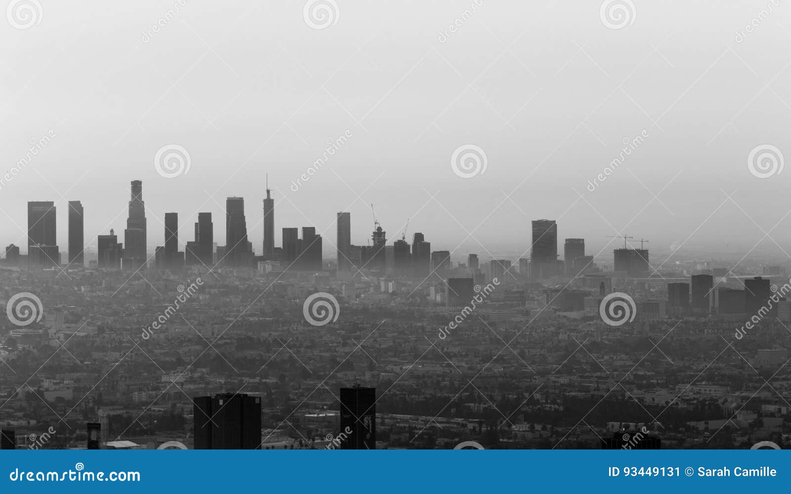 DTLA Skyline stock image. Image of black, early, famous - 93449131