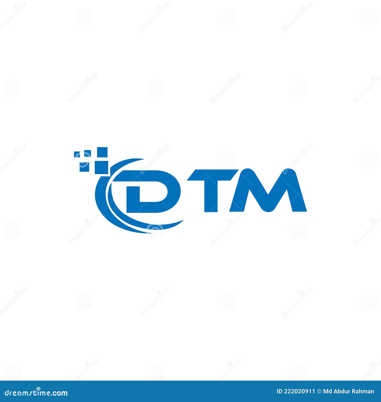 DTM Letter Logo Design On White Background. DTM Creative Initials ...