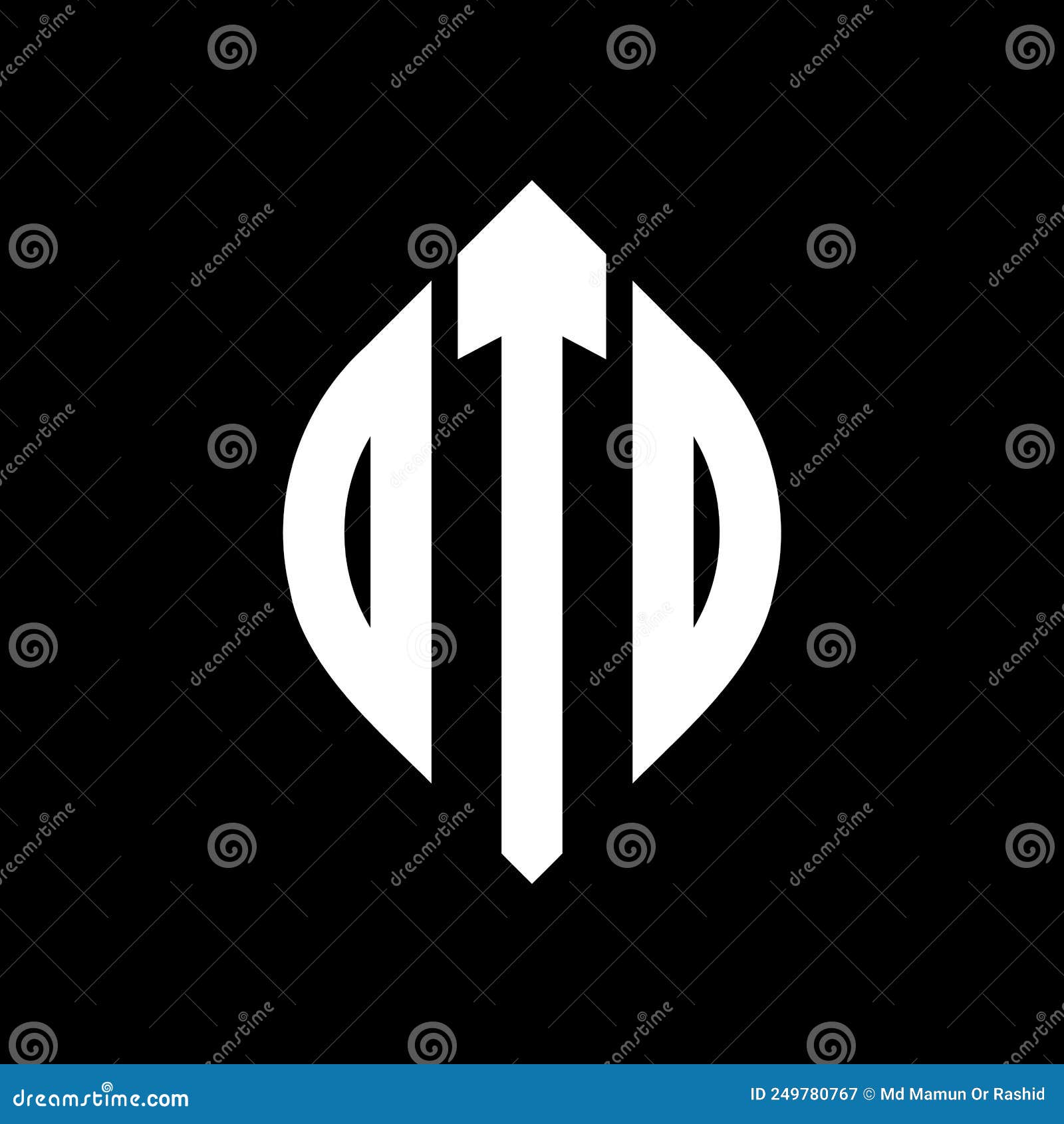 DTO Circle Letter Logo Design with Circle and Ellipse Shape. DTO ...
