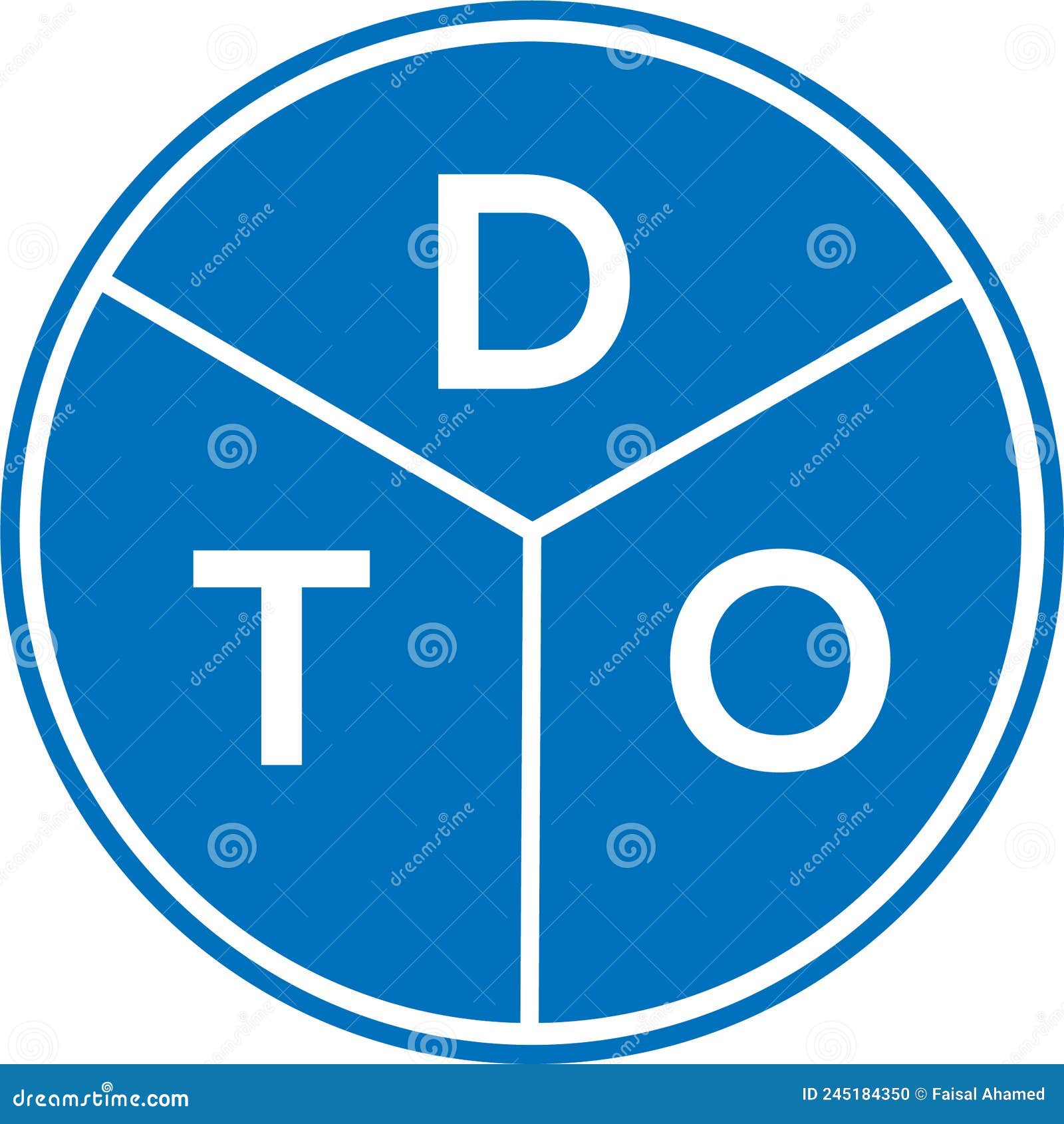 DTO Letter Logo Design on White Background. DTO Creative Circle Letter ...