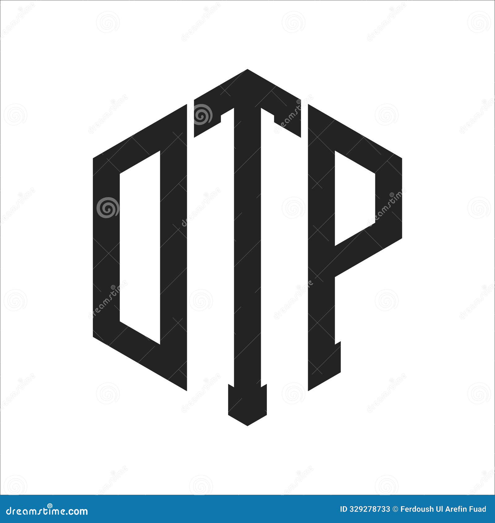DTP Logo Design. Initial Letter DTP Monogram Logo Using Hexagon Shape ...