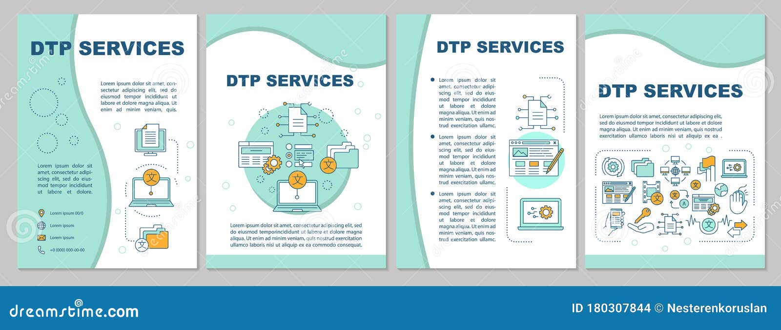 DTP Services Brochure Template Layout. Desktop Publishing Service Stock ...