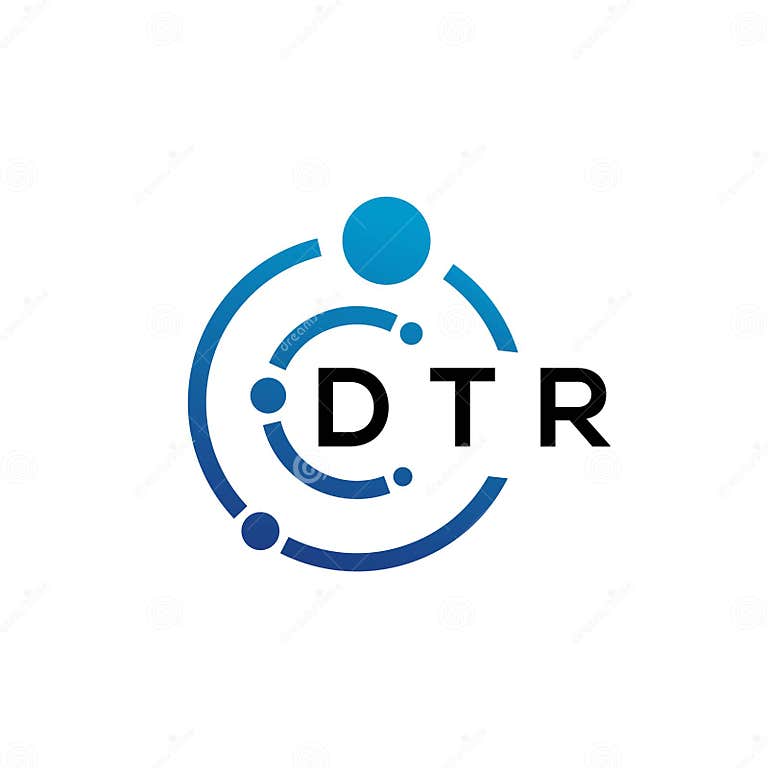 DTR Letter Logo Design on White Background. DTR Creative Initials ...