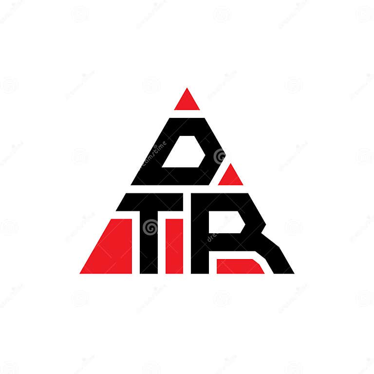 DTR Triangle Letter Logo Design with Triangle Shape. DTR Triangle Logo ...