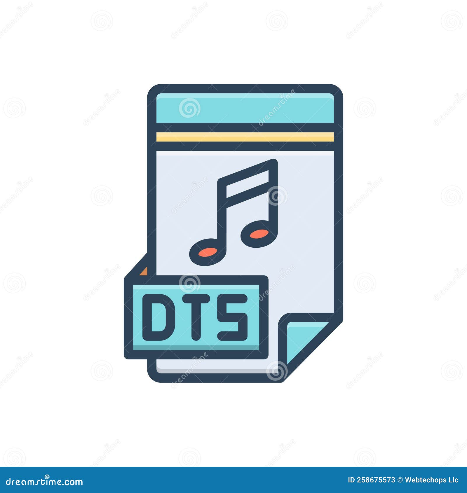 Color Illustration Icon for Dts, Application and Audio Stock Vector ...