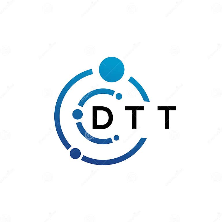 DTT Letter Logo Design on White Background. DTT Creative Initials ...