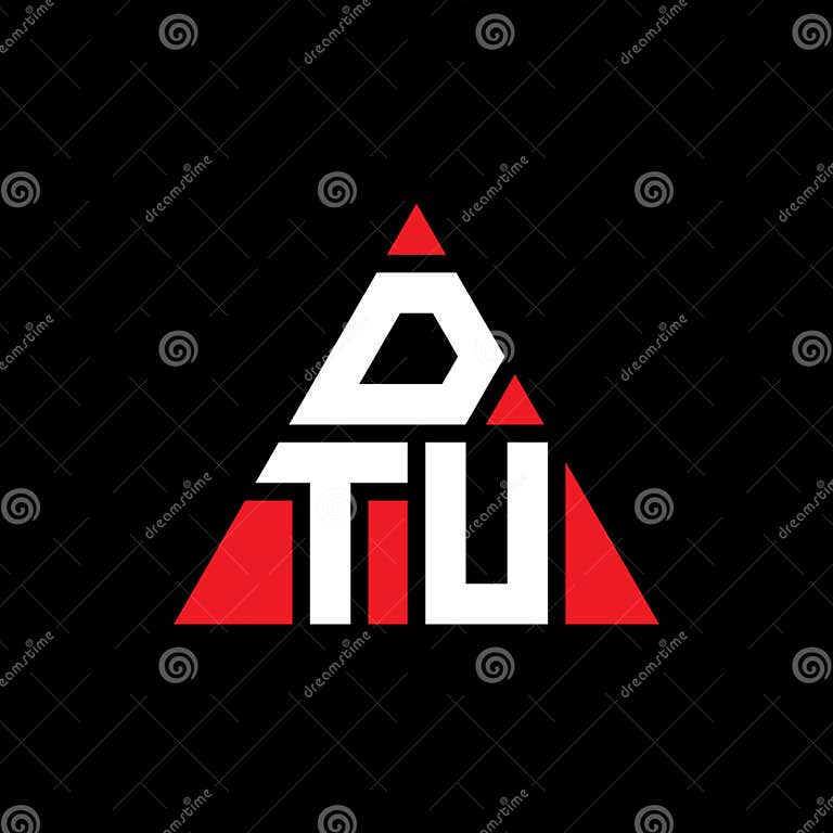 DTU Triangle Letter Logo Design with Triangle Shape. DTU Triangle Logo ...