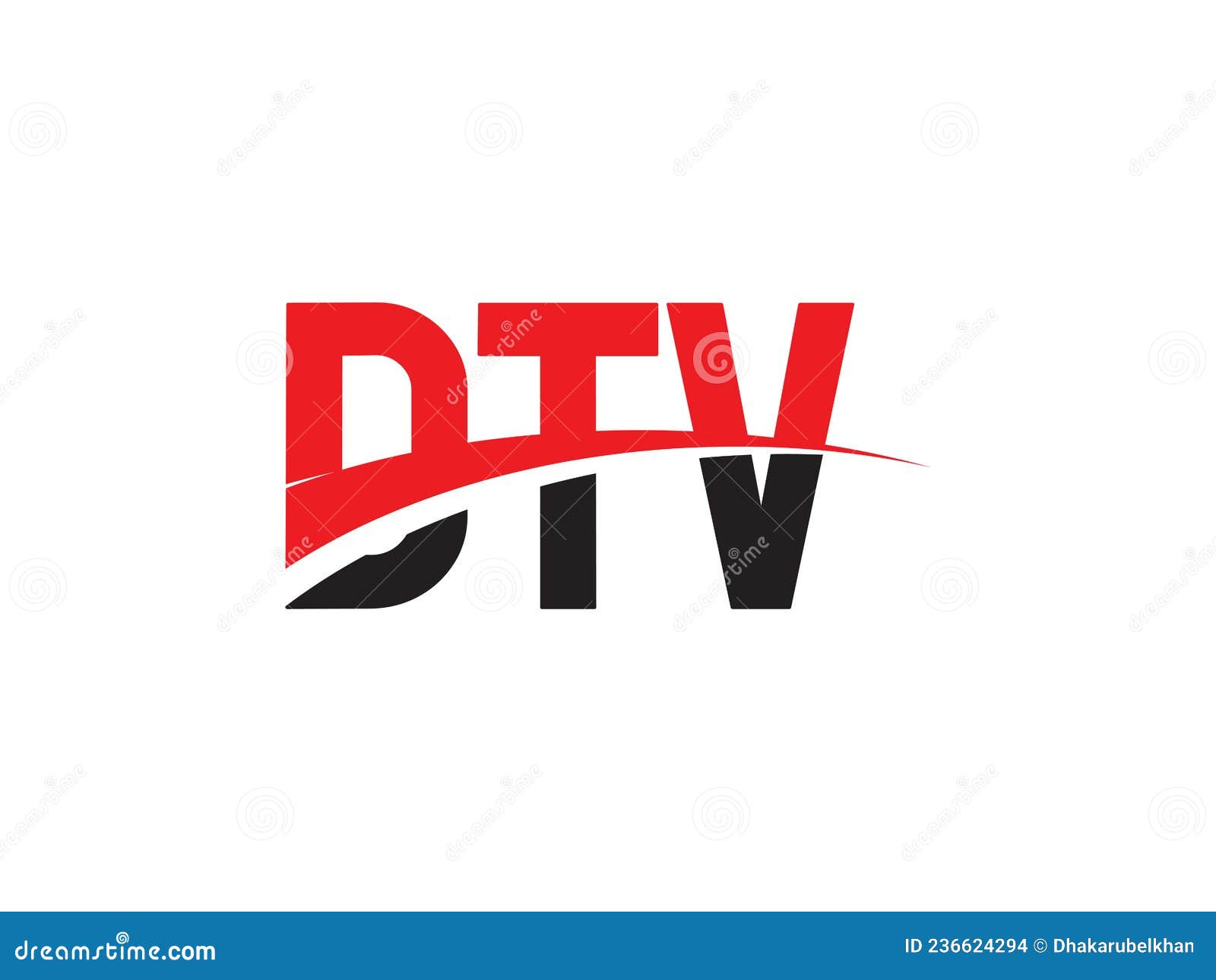 DTV Letter Initial Logo Design Vector Illustration Stock Vector ...